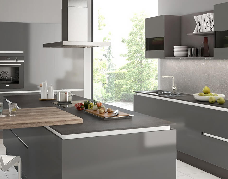 German Kitchen Store – German Kitchen Flash Handleless Nobilia Kitchen